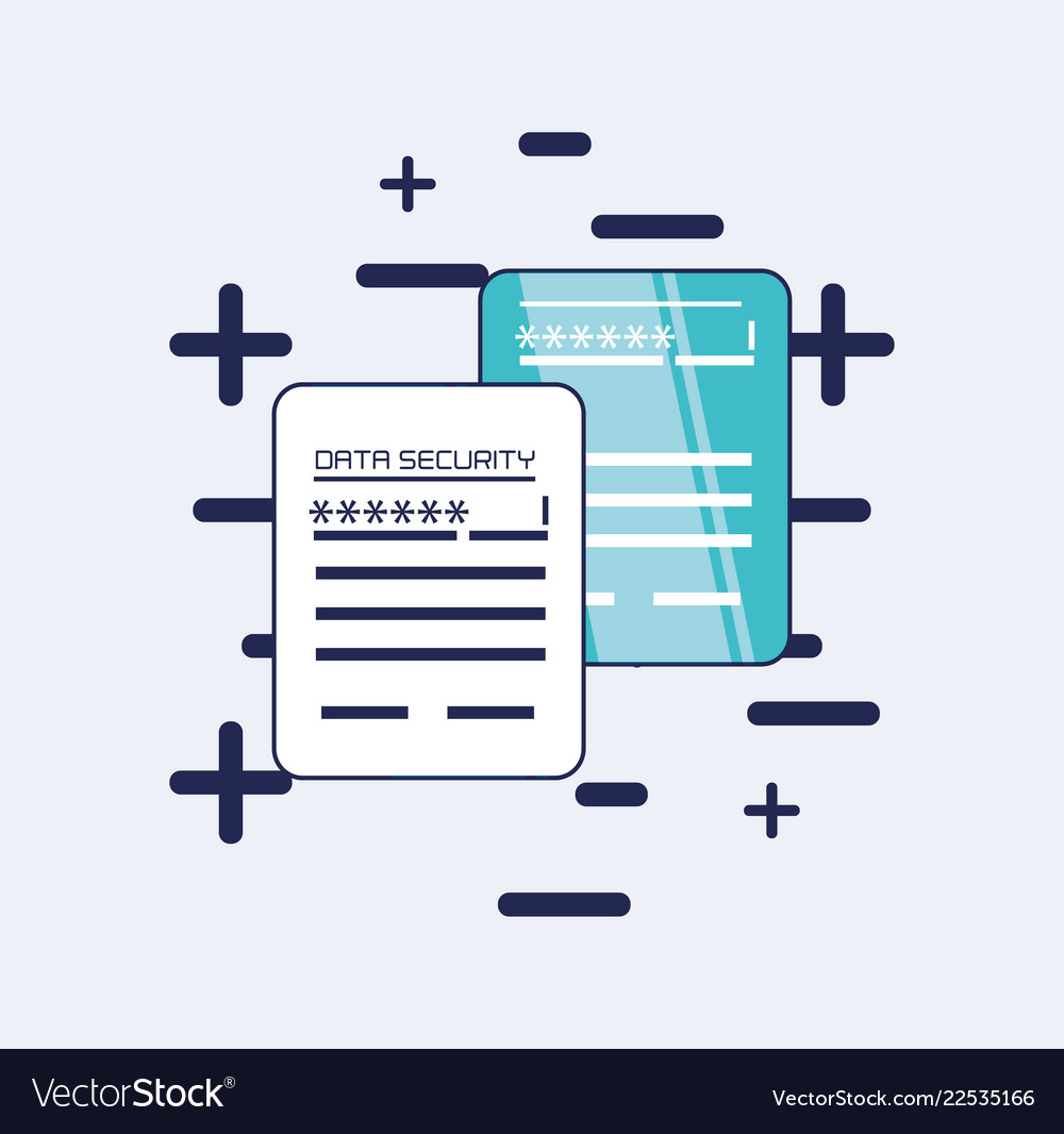 Documents data privacy icon Royalty Free Vector Image