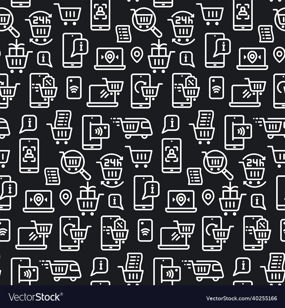 E-commerce seamless pattern Royalty Free Vector Image