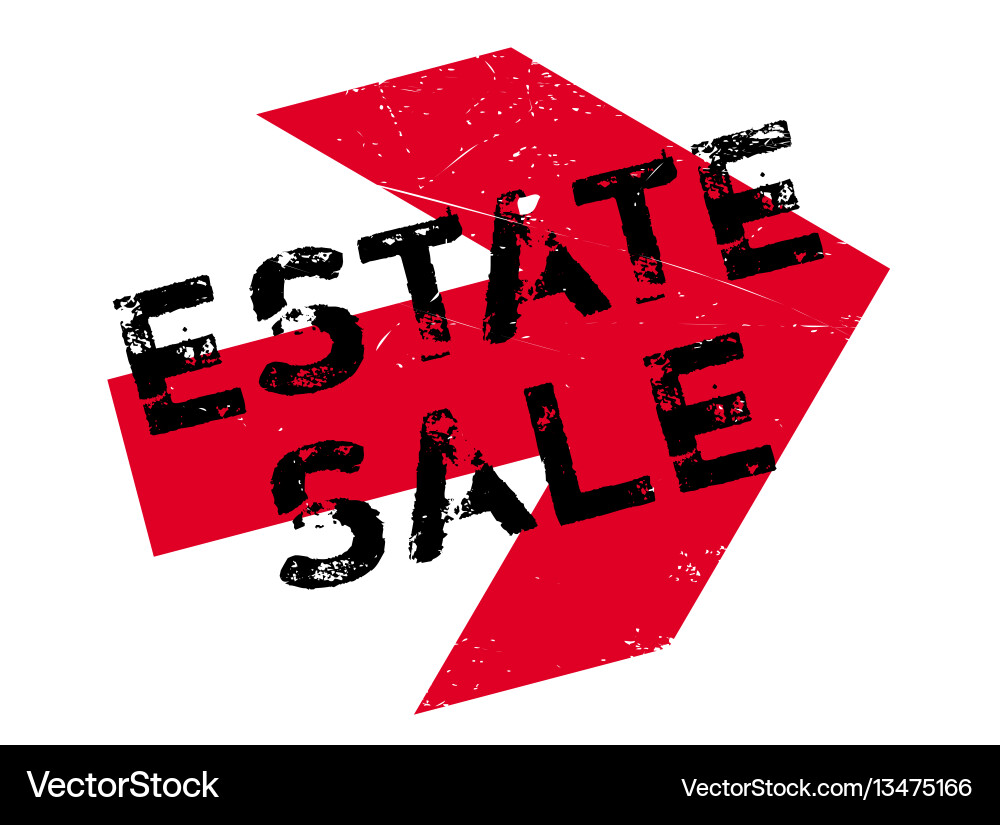 Estate sale rubber stamp Royalty Free Vector Image