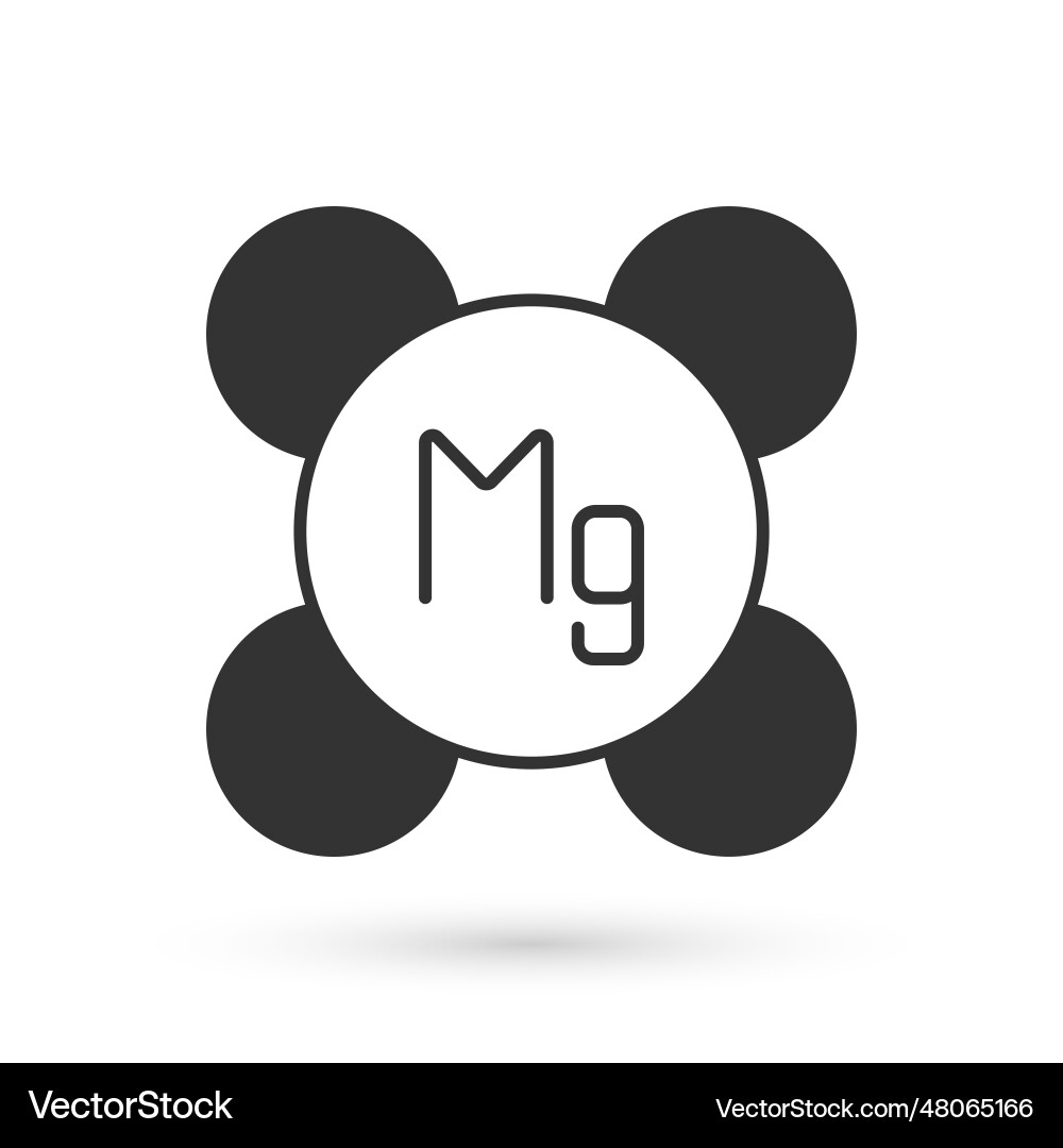 Grey magnesium chemical element icon isolated on Vector Image