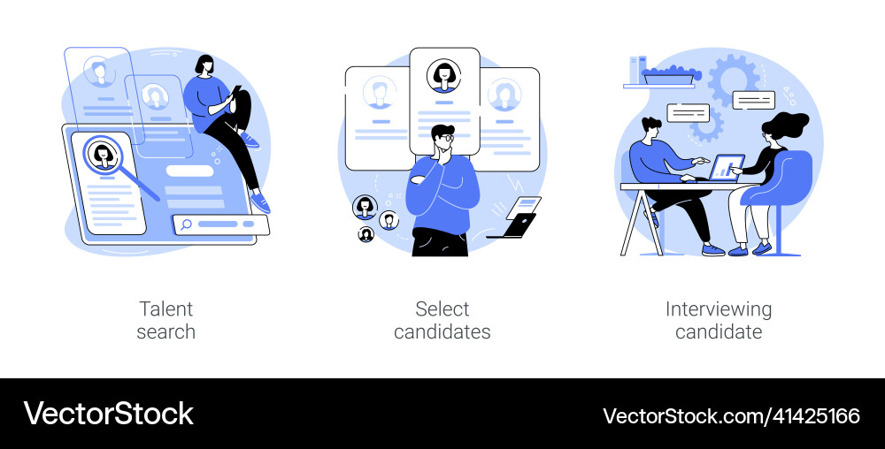 Human resources agency isolated cartoon Royalty Free Vector