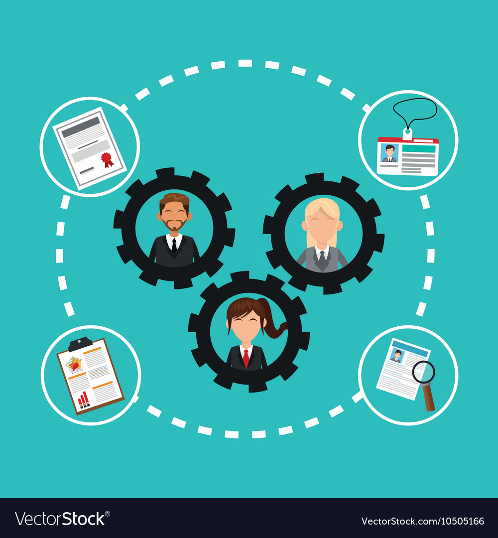 Human resources employee design Royalty Free Vector Image