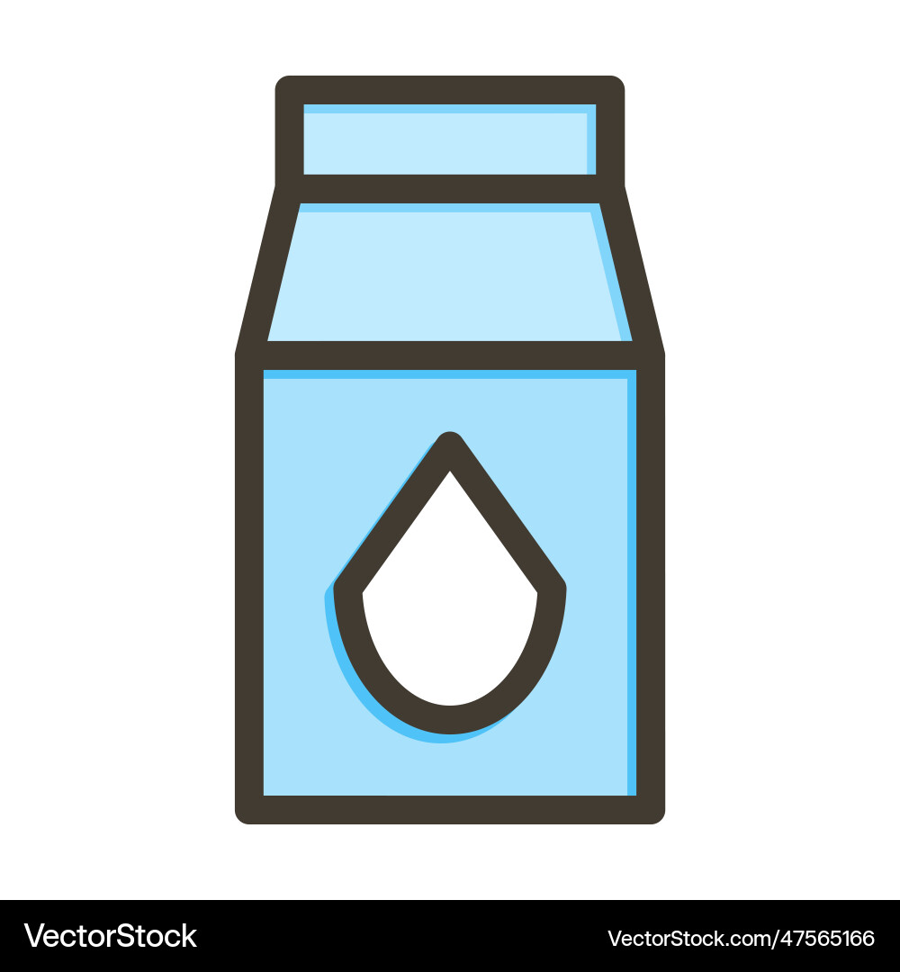 Milk thick line filled colors for personal Vector Image