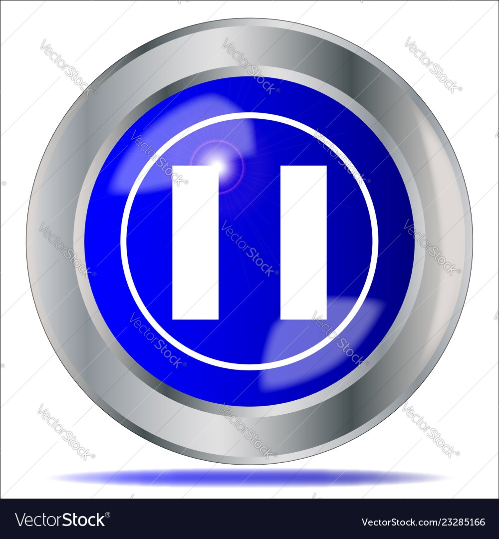 Pause icon button Royalty Free Vector Image - VectorStock