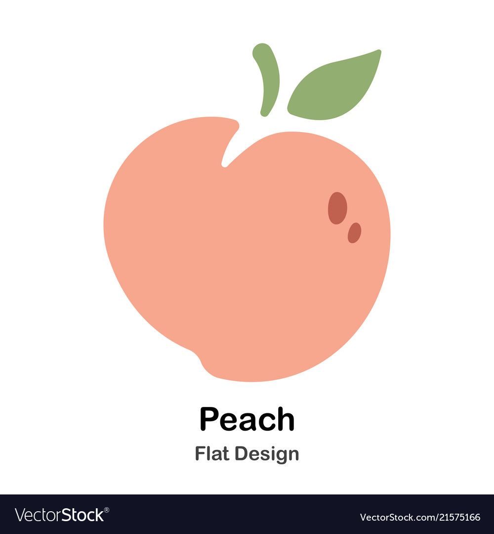Peach flat icon Royalty Free Vector Image - VectorStock