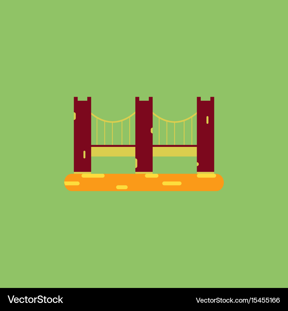 San francisco bridge metal Royalty Free Vector Image