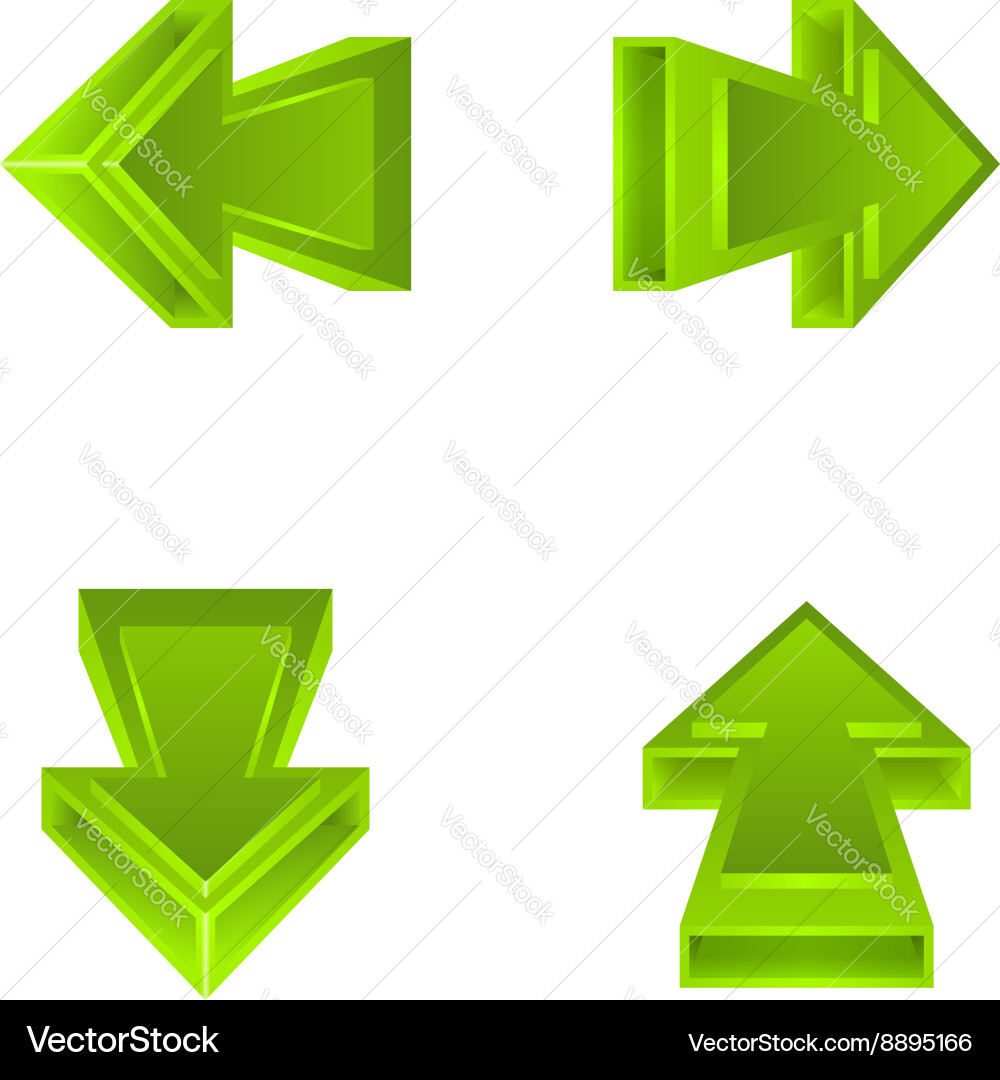 Set of arrow stickers Royalty Free Vector Image