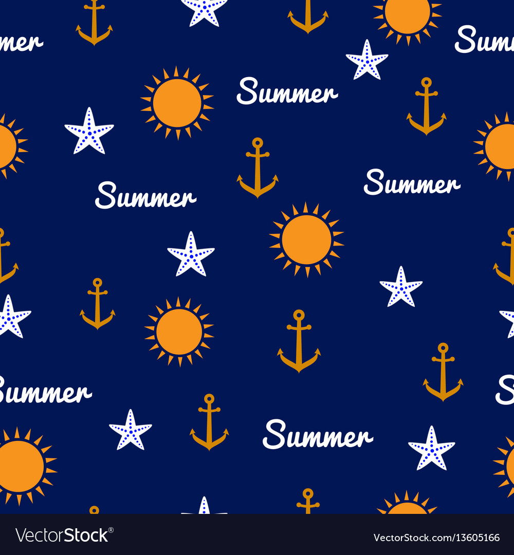 Summer seamless pattern Royalty Free Vector Image