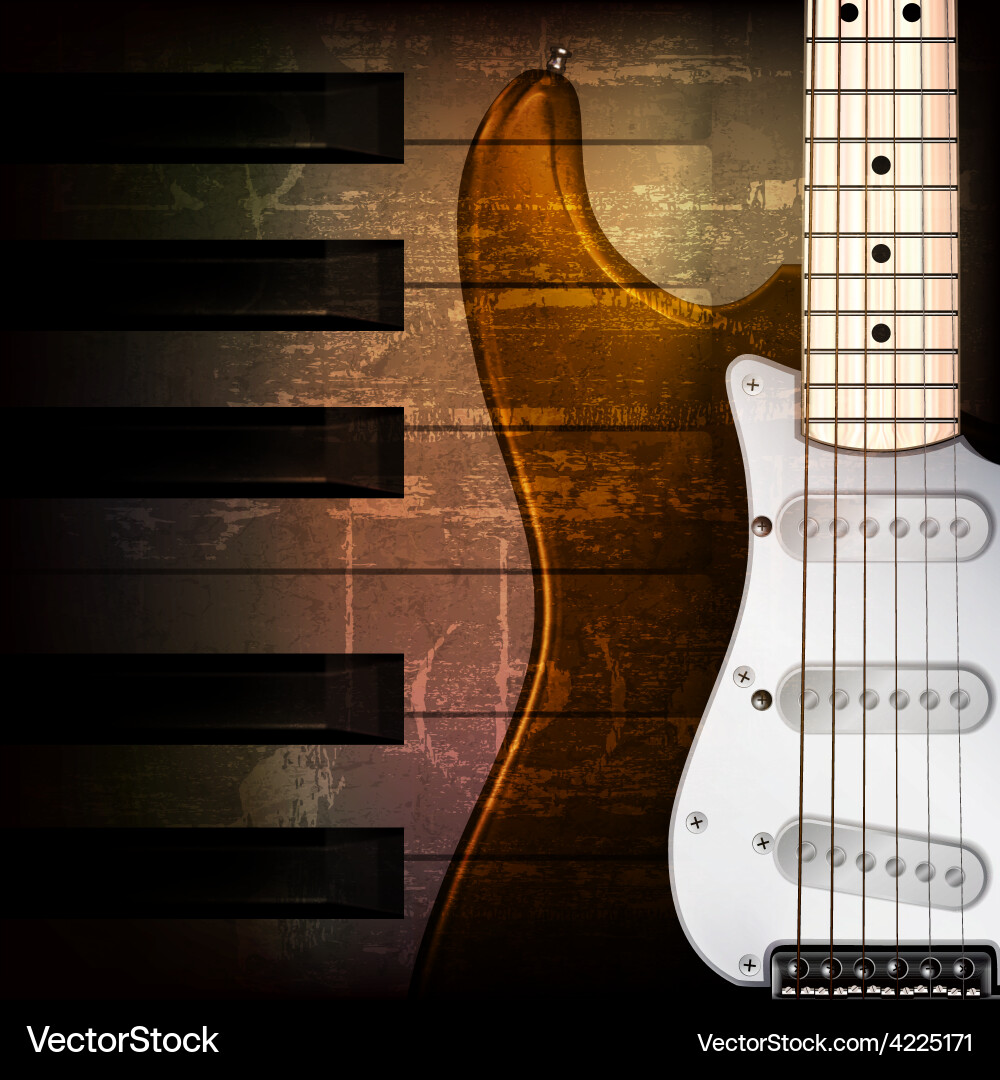 Abstract brown grunge music background Royalty Free Vector