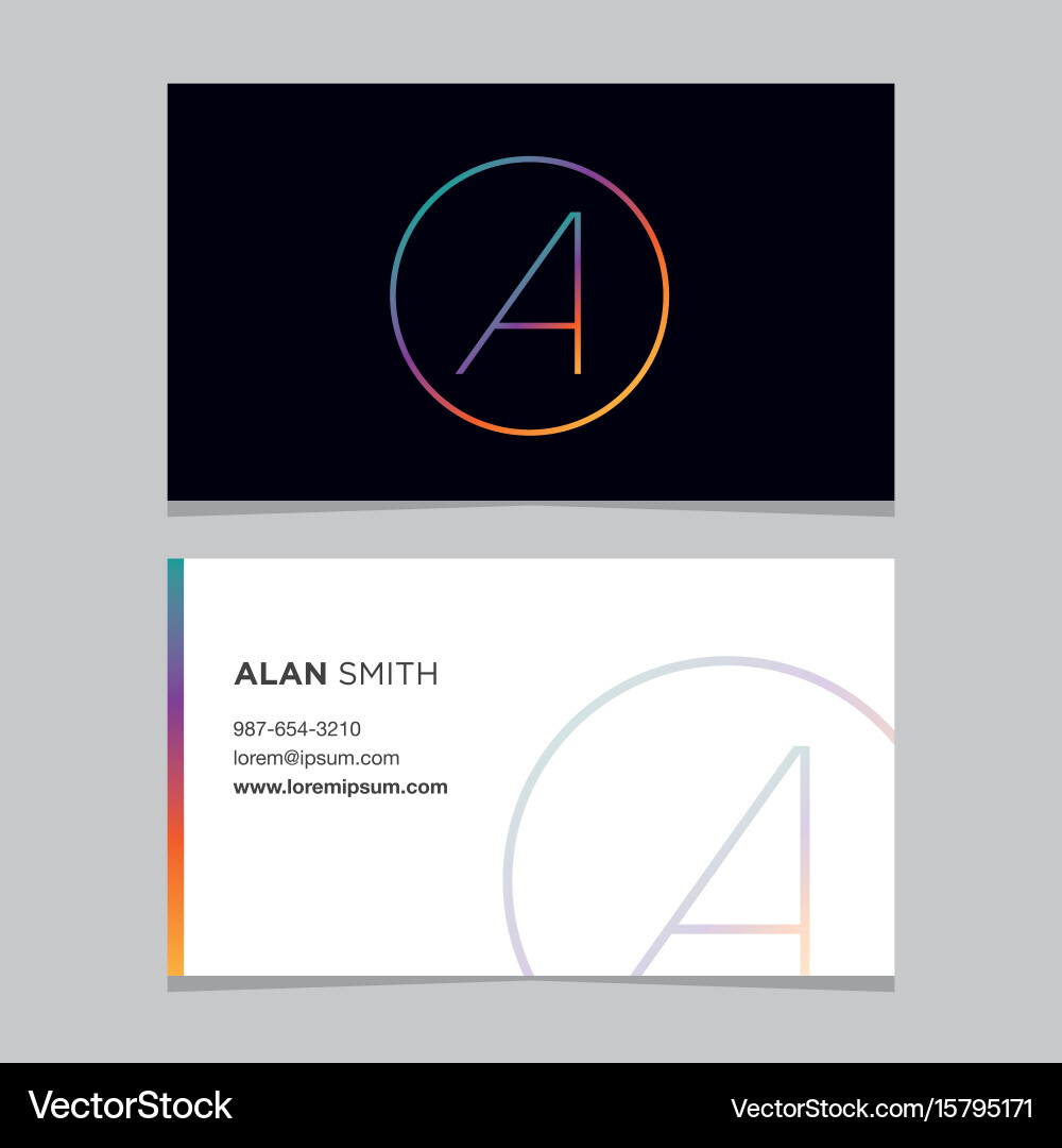 Business-card-letter-a Royalty Free Vector Image