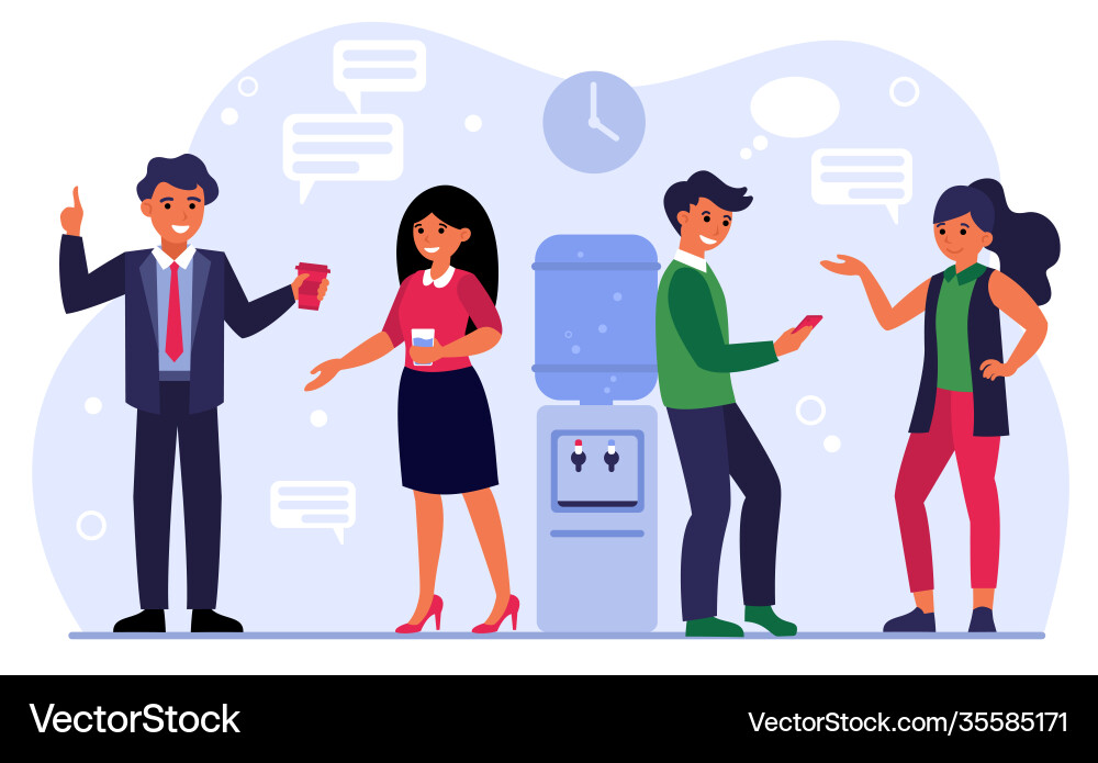 Colleagues meeting business talk Royalty Free Vector Image