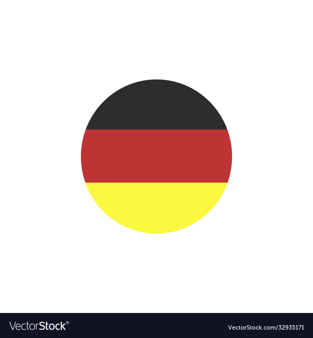 Germany flag glossy button flag Royalty Free Vector Image