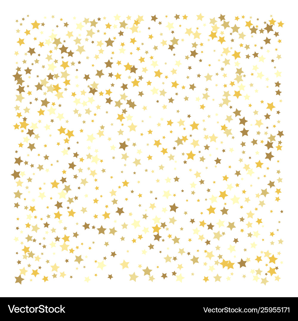 Gold stars confetti celebration Royalty Free Vector Image