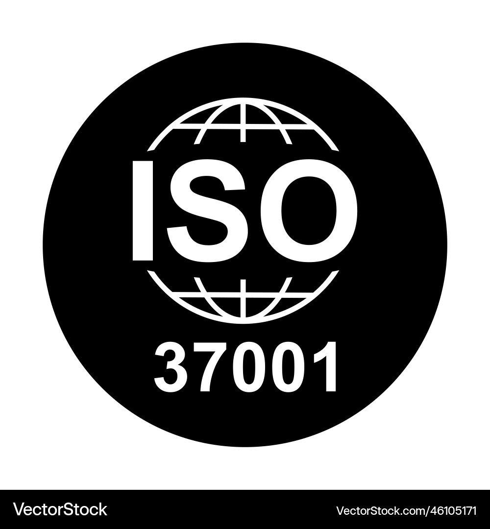 Iso 37001 icon anti-bribery management systems Vector Image