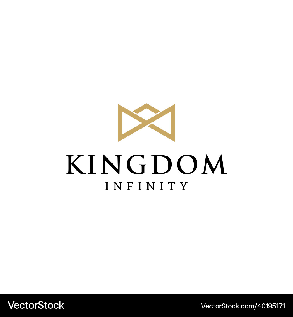 Luxury infinity crown logo design inspiration Vector Image