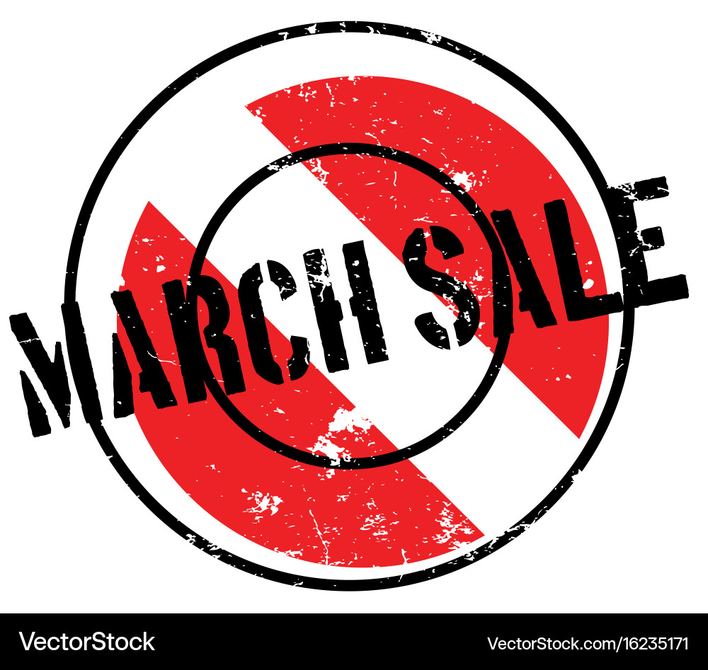 March sale rubber stamp Royalty Free Vector Image