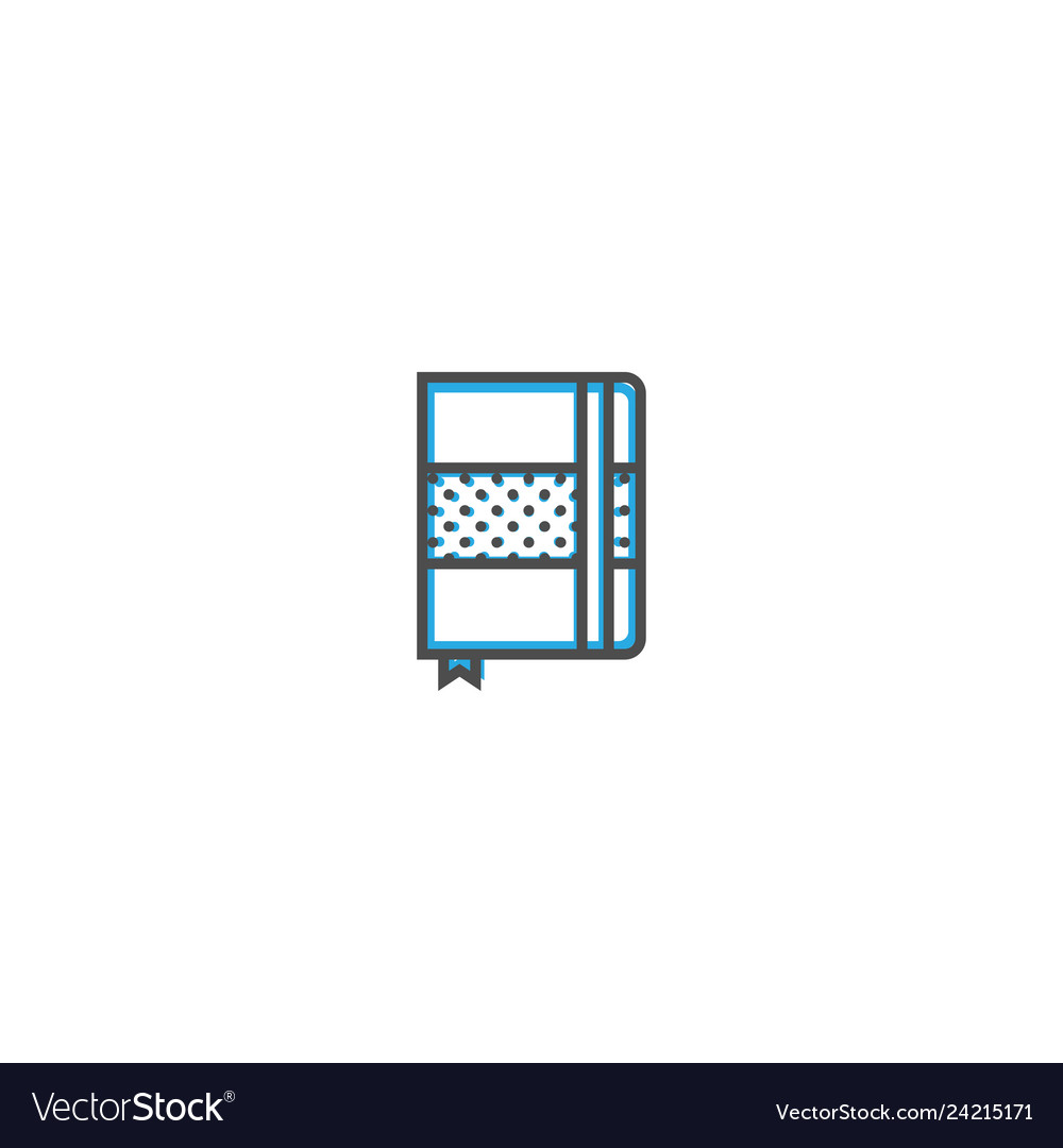 Notebook icon design essential icon Royalty Free Vector