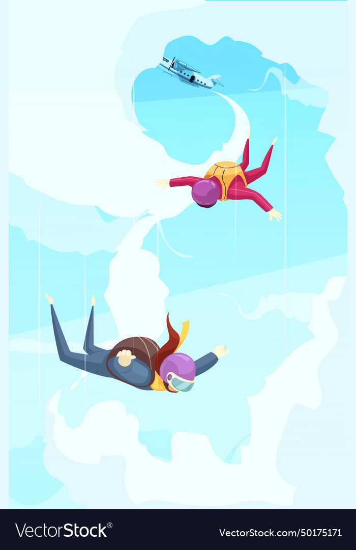 Skydiving jump Royalty Free Vector Image - VectorStock