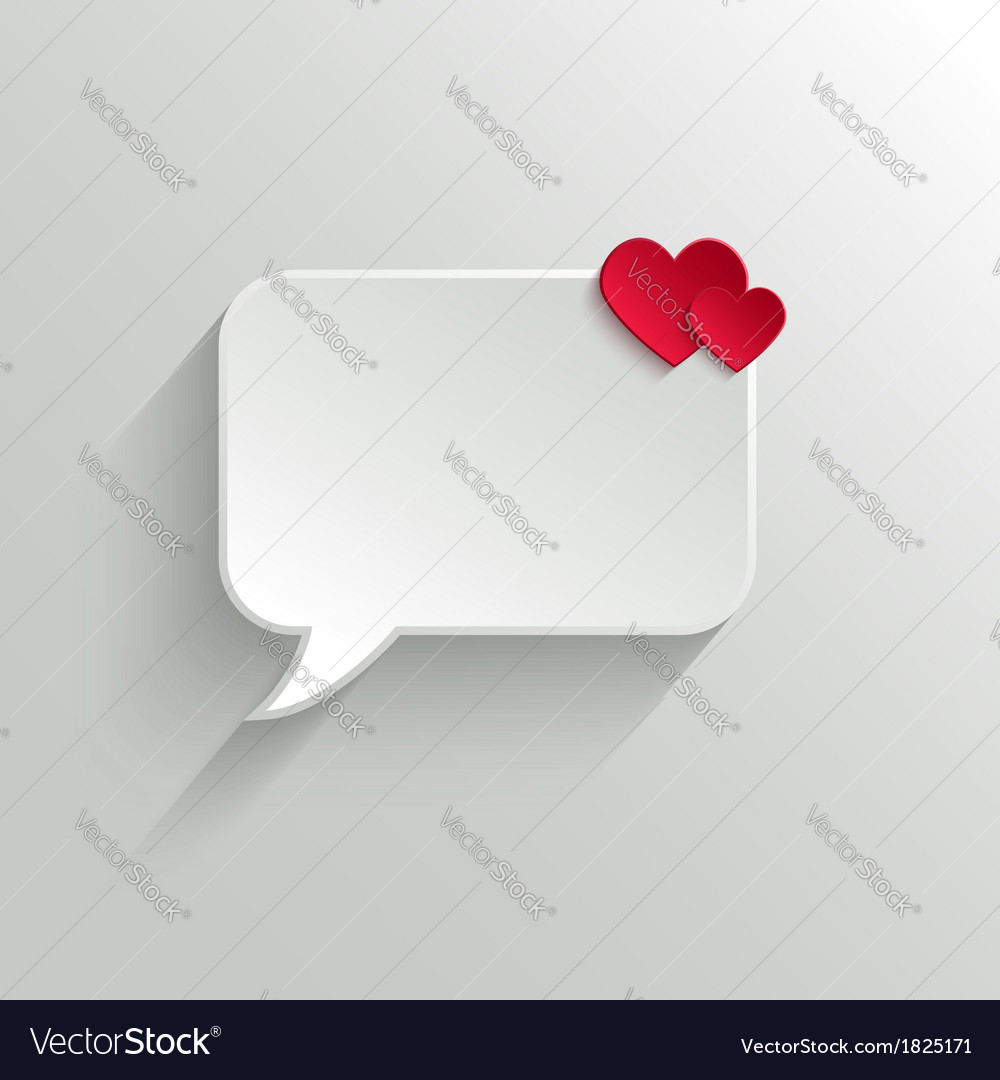Speech bubble valentines day background Royalty Free Vector