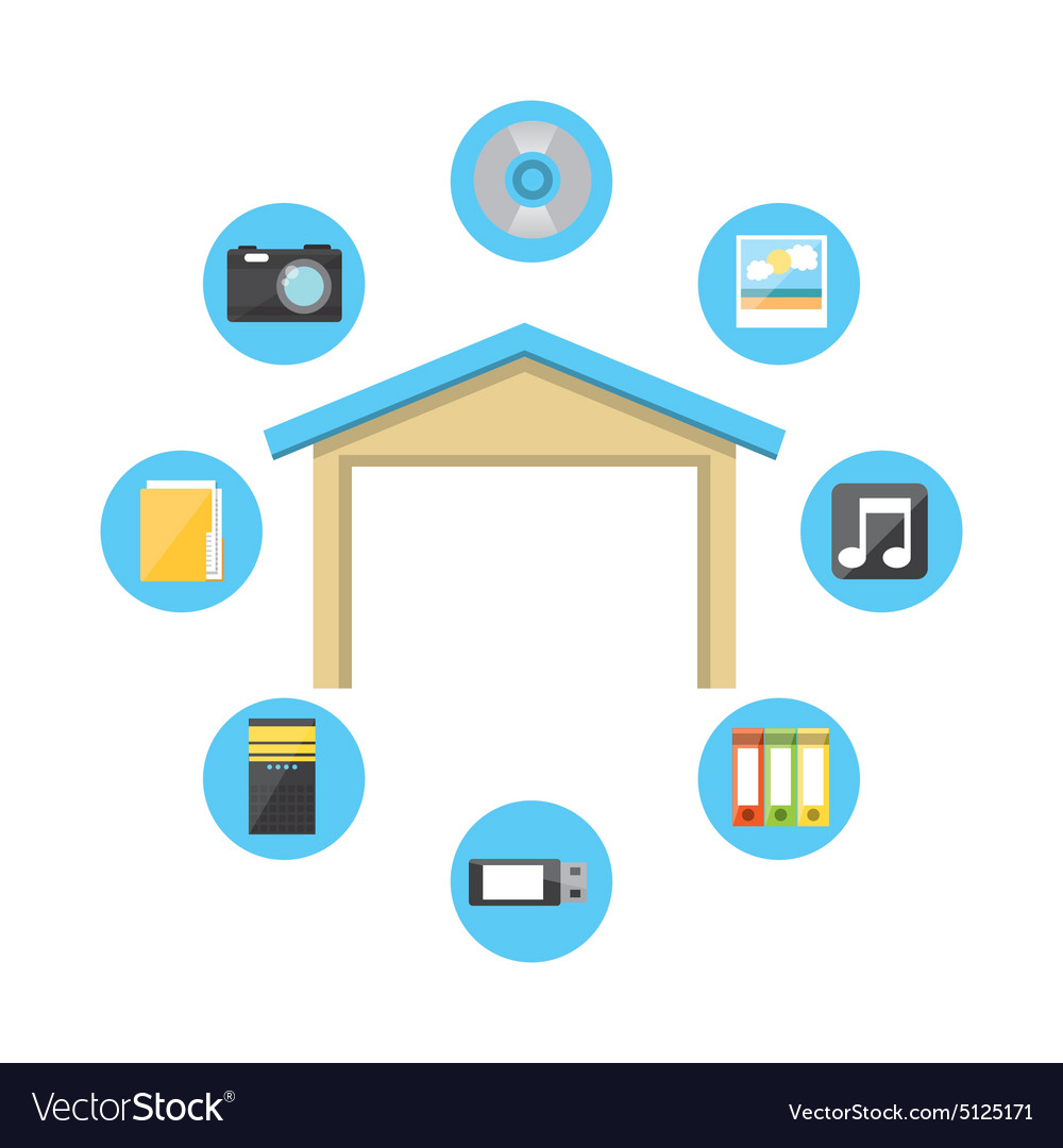 Storage device Royalty Free Vector Image - VectorStock