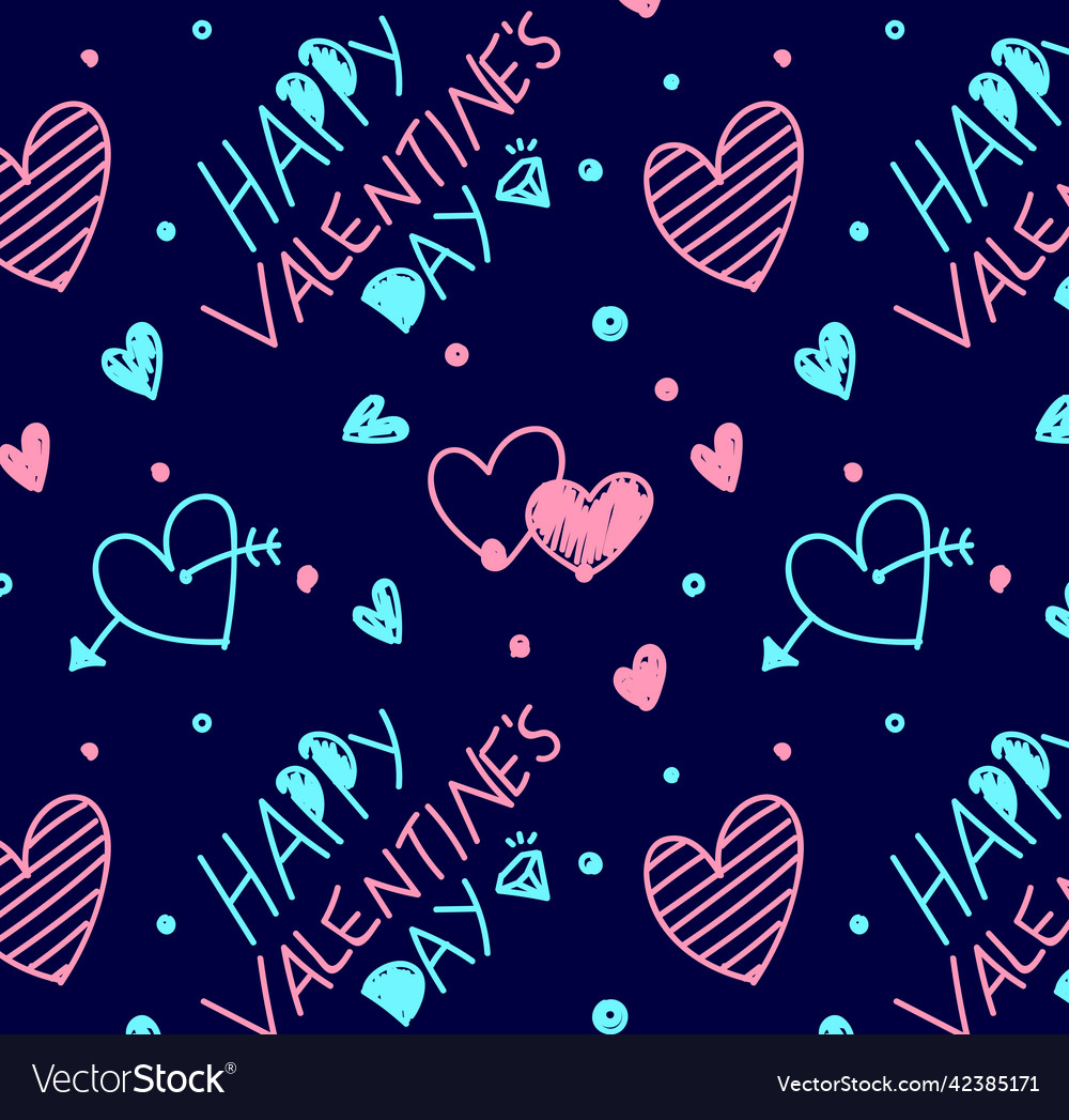 Valentine pattern Royalty Free Vector Image - VectorStock