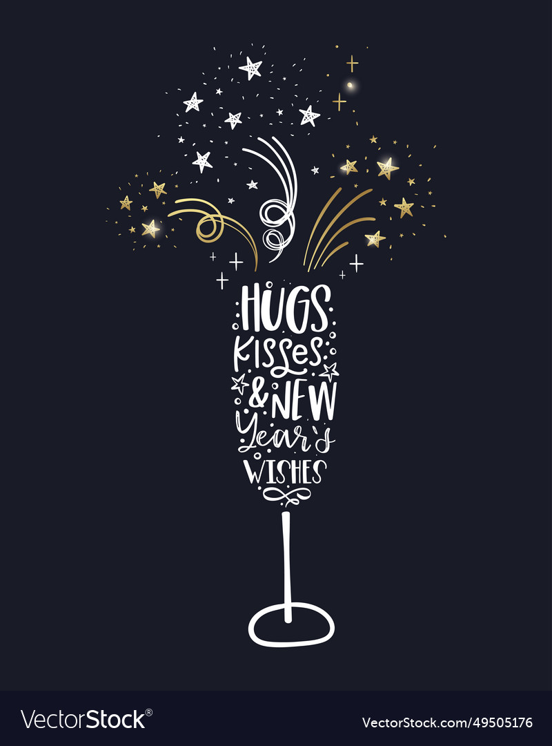 Fun hand drawn new years party doodles - cute Vector Image
