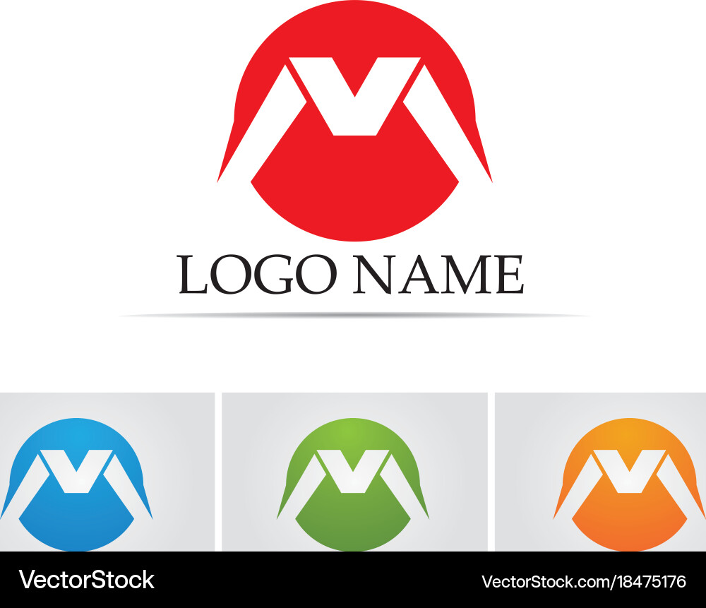 Letter m icons such logos template Royalty Free Vector Image