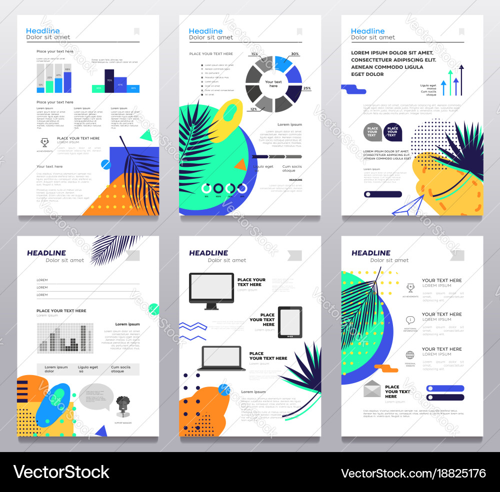 Presentation booklet - set of modern Royalty Free Vector