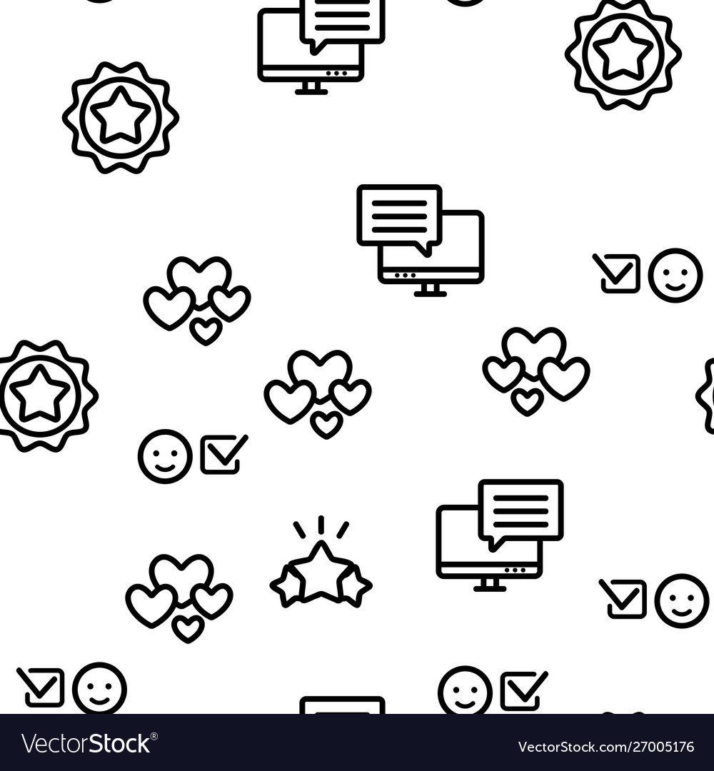 Reviews seamless pattern Royalty Free Vector Image