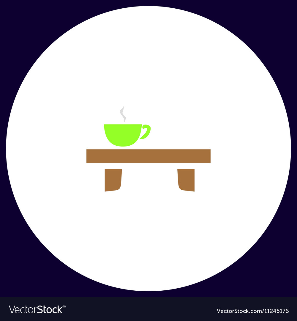 Tea time computer symbol Royalty Free Vector Image
