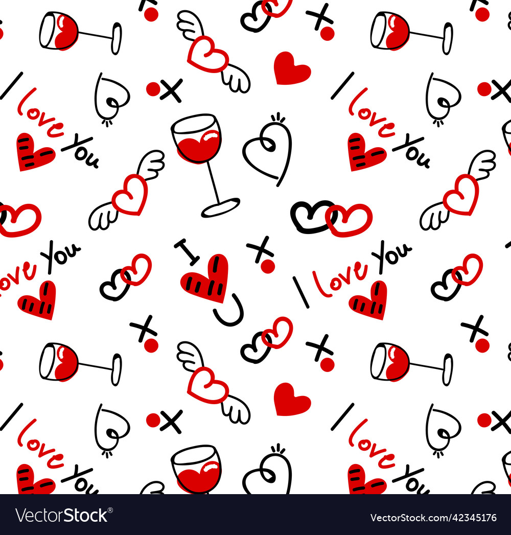 Valentine pattern Royalty Free Vector Image - VectorStock
