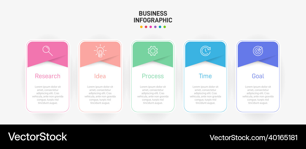 Infographic design with icons and 5 options Vector Image