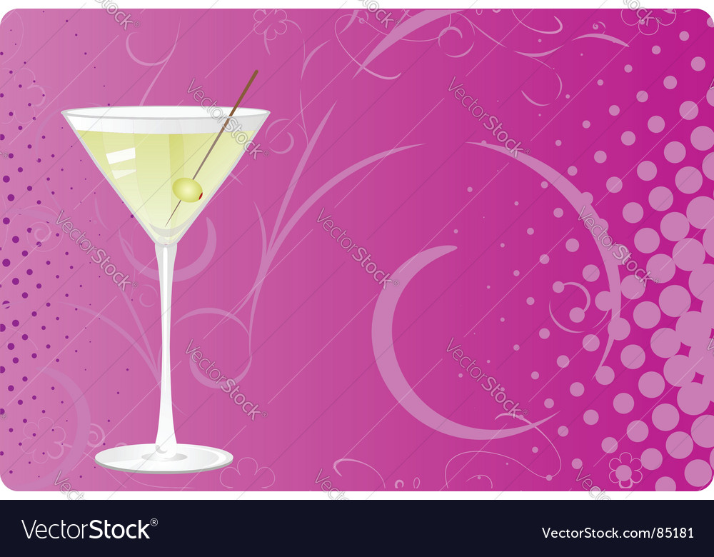 Martini background Royalty Free Vector Image - VectorStock