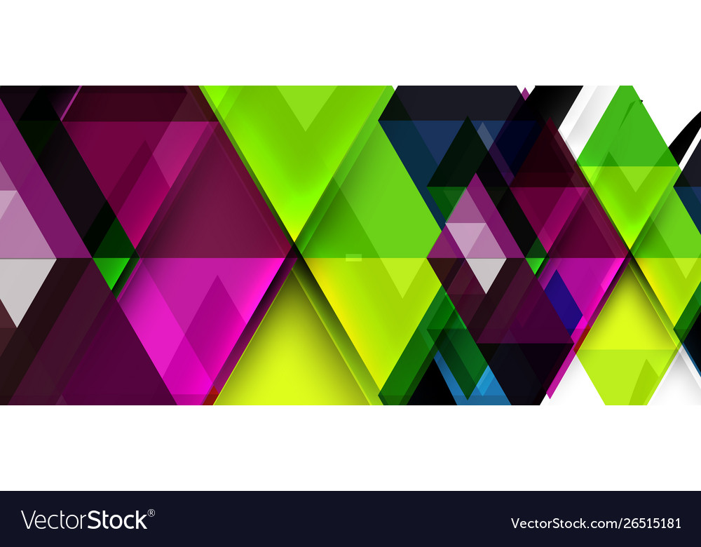 Modern Mosaic Triangle Template Background Great Vector Image