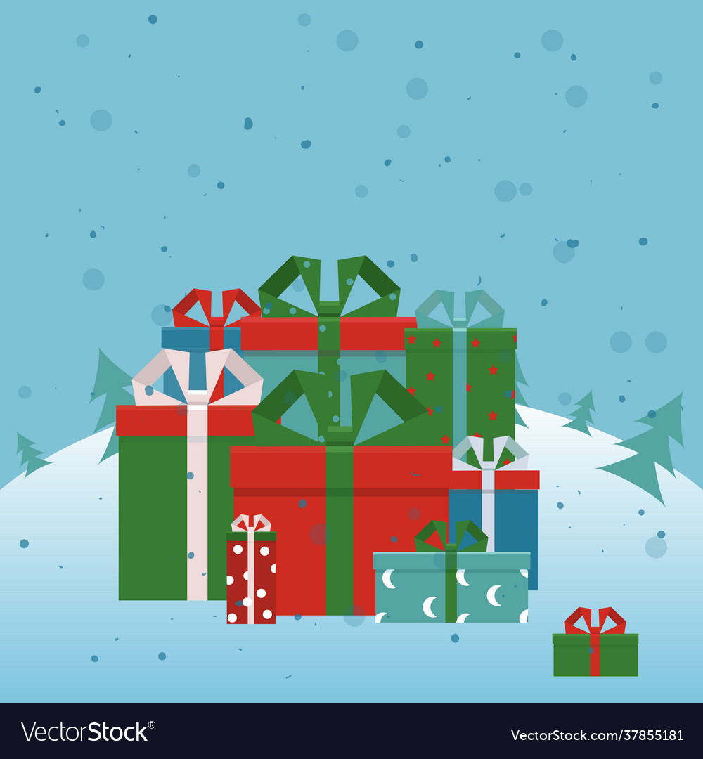 Poster holiday design template christmas Vector Image