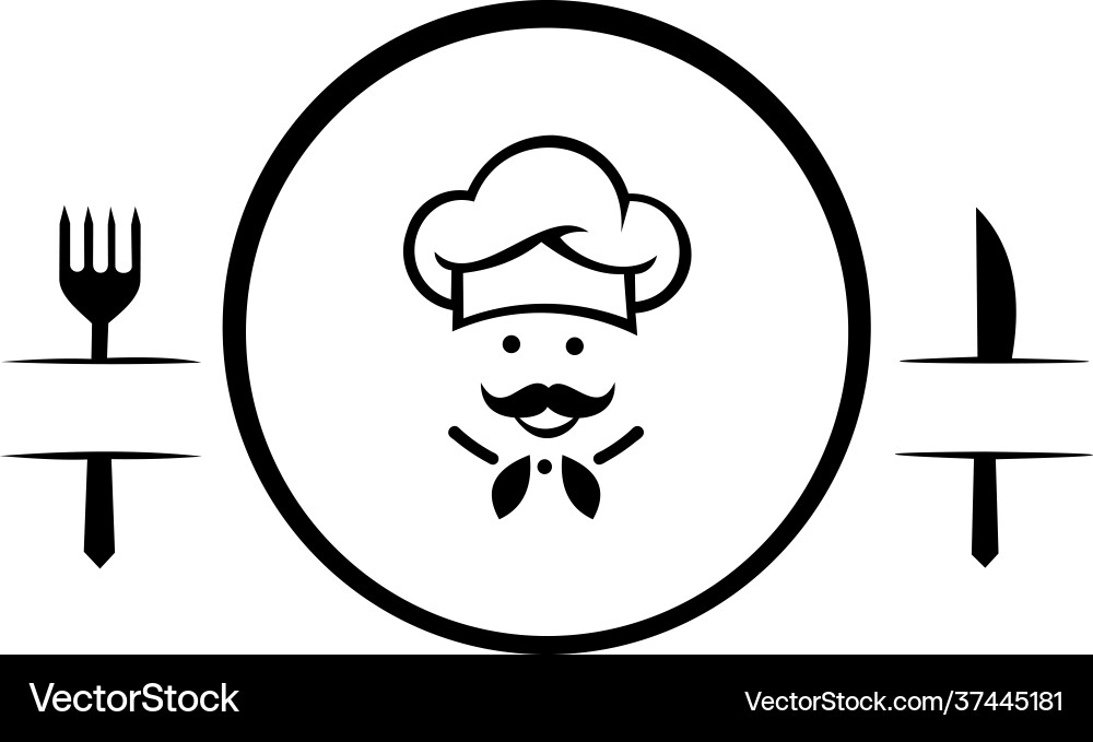 Resto logo template label badge and other design Vector Image
