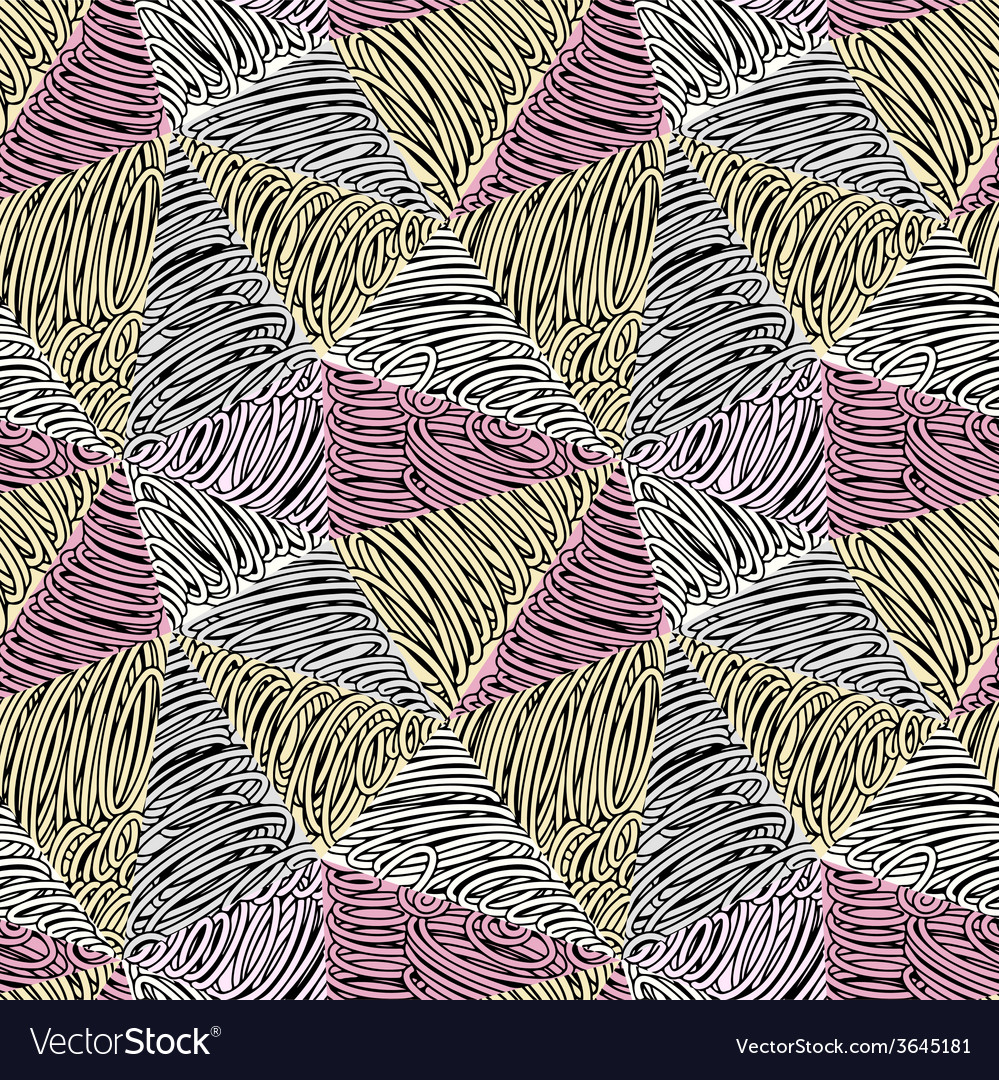 Seamless abstract doodle pattern Royalty Free Vector Image