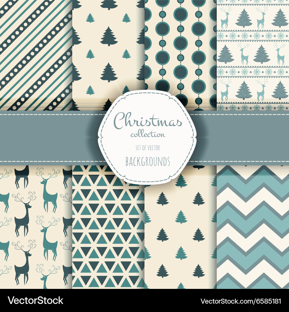 Set of seamless backgrounds Royalty Free Vector Image