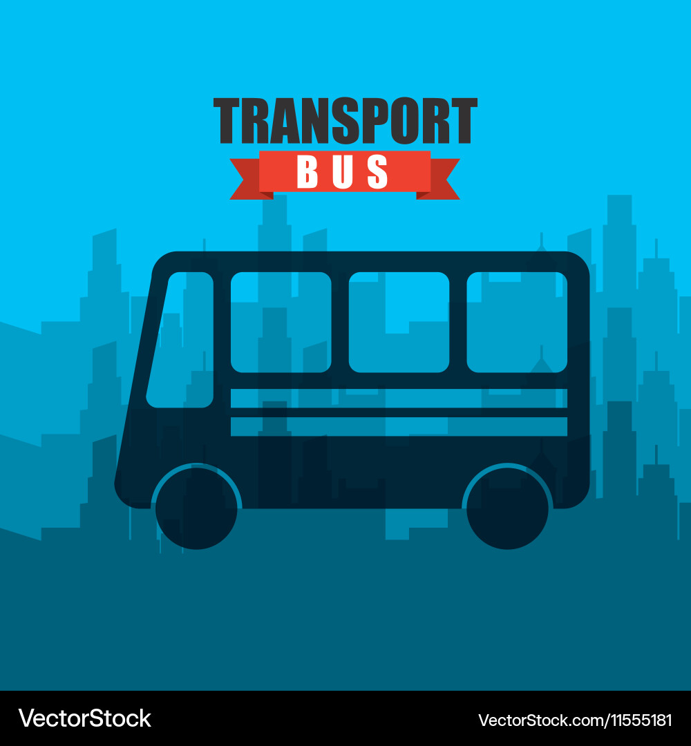 Transport bus vehicle icon Royalty Free Vector Image