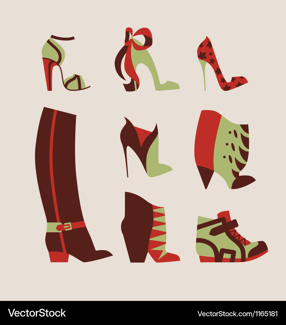 Woman shoes Royalty Free Vector Image - VectorStock