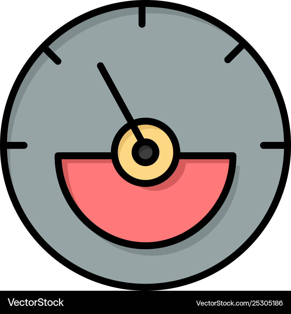 Ampere meter electrical energy flat color Vector Image