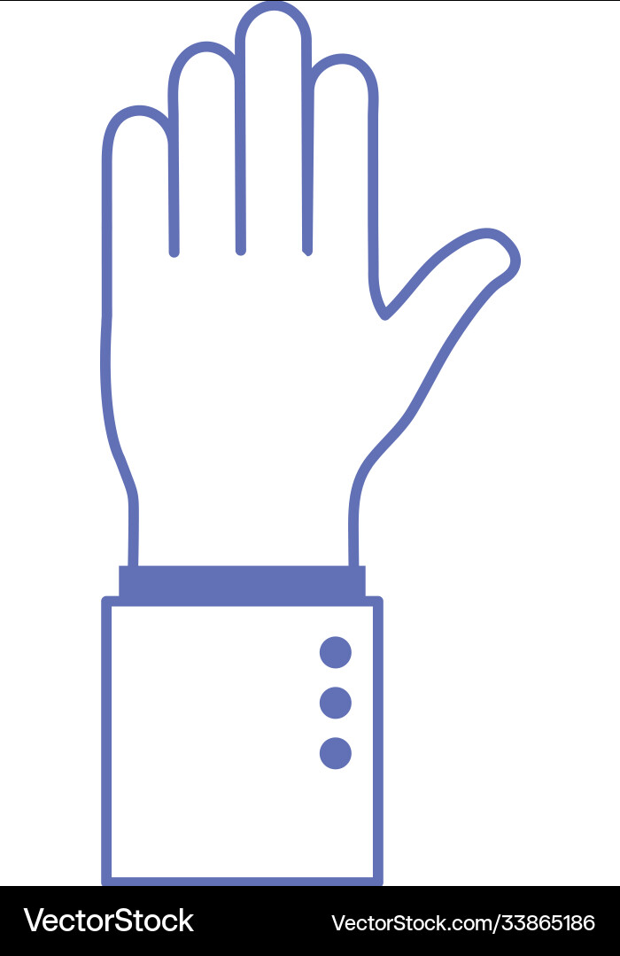 B hand sign language line and fill style icon Vector Image