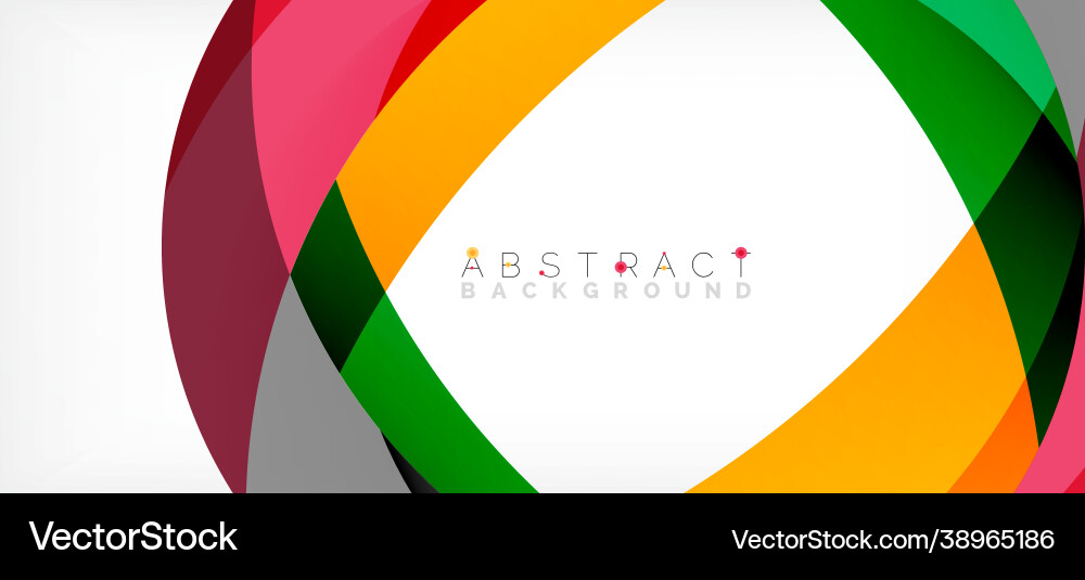 Color circle shapes minimal geometric background Vector Image