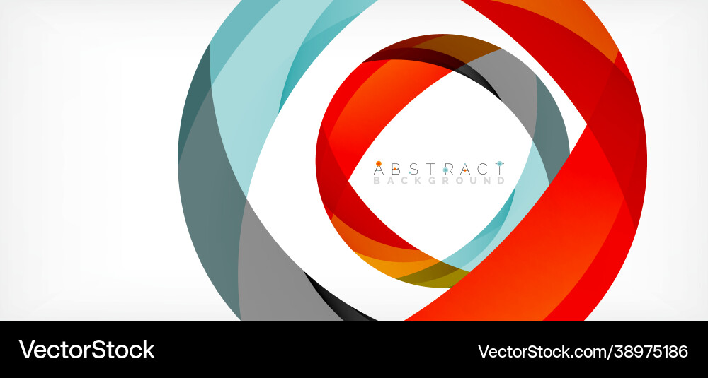Color circle shapes minimal geometric background Vector Image