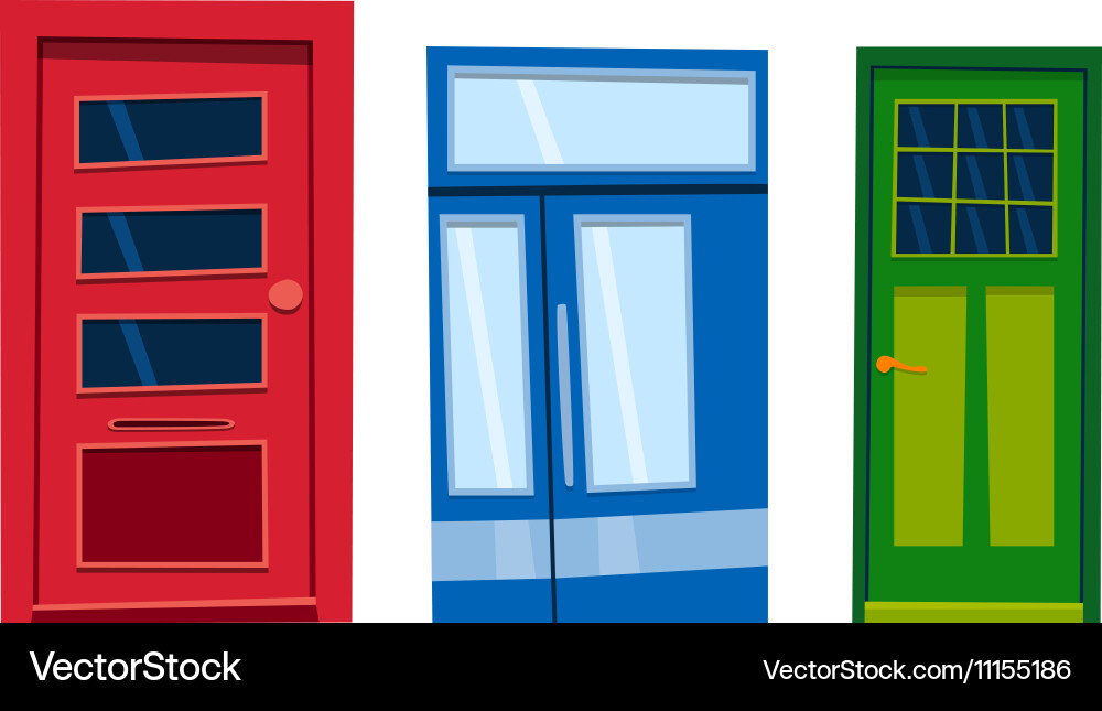 Door isolated Royalty Free Vector Image - VectorStock