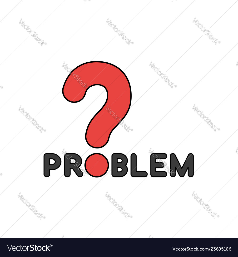 Flat design style concept problem text Royalty Free Vector