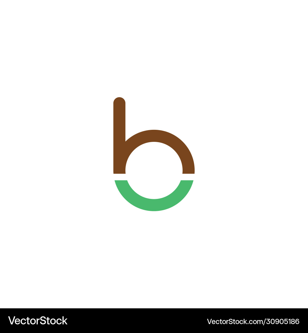 Initial letter bh or hb logo design template Vector Image