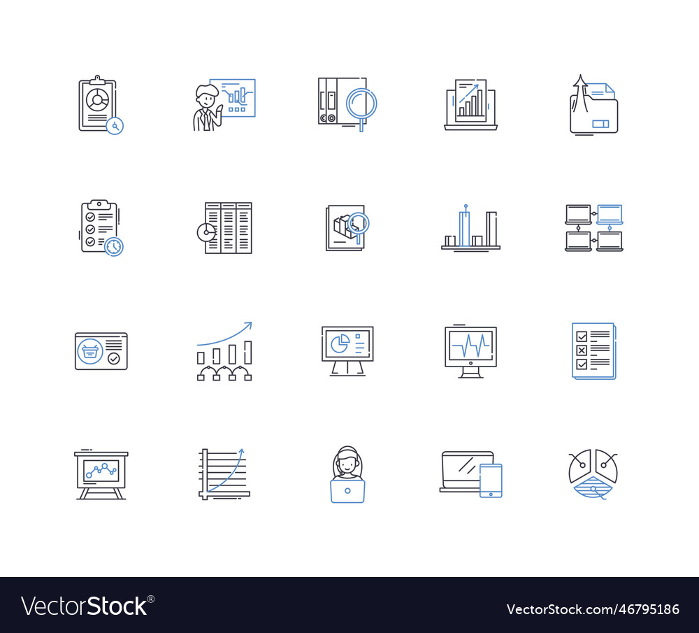 Input line icons collection technology Royalty Free Vector