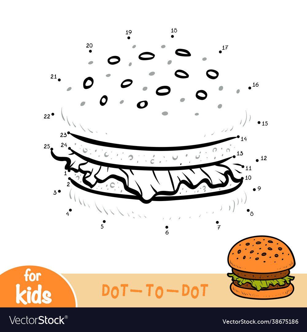 Numbers game education game for children burger Vector Image