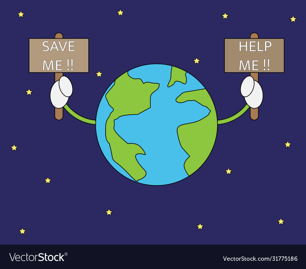 Save world Royalty Free Vector Image - VectorStock